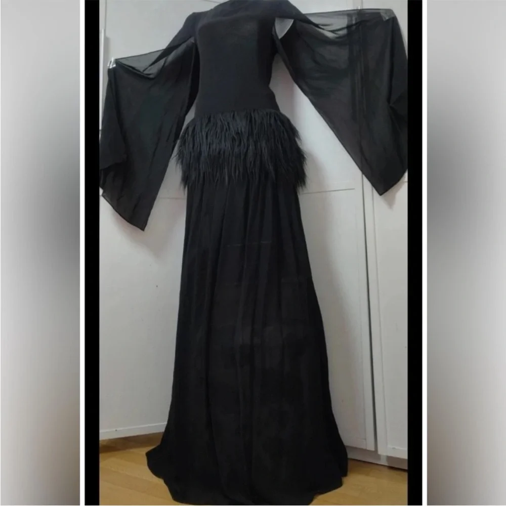 Zara | Dresses | Zara Faux Fur Sash Dress | Poshmark